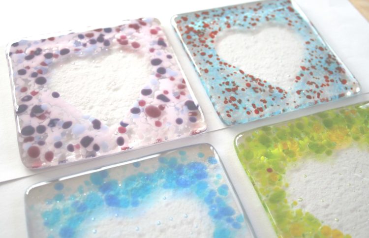 Heart Glass Coasters – Hazelrock House