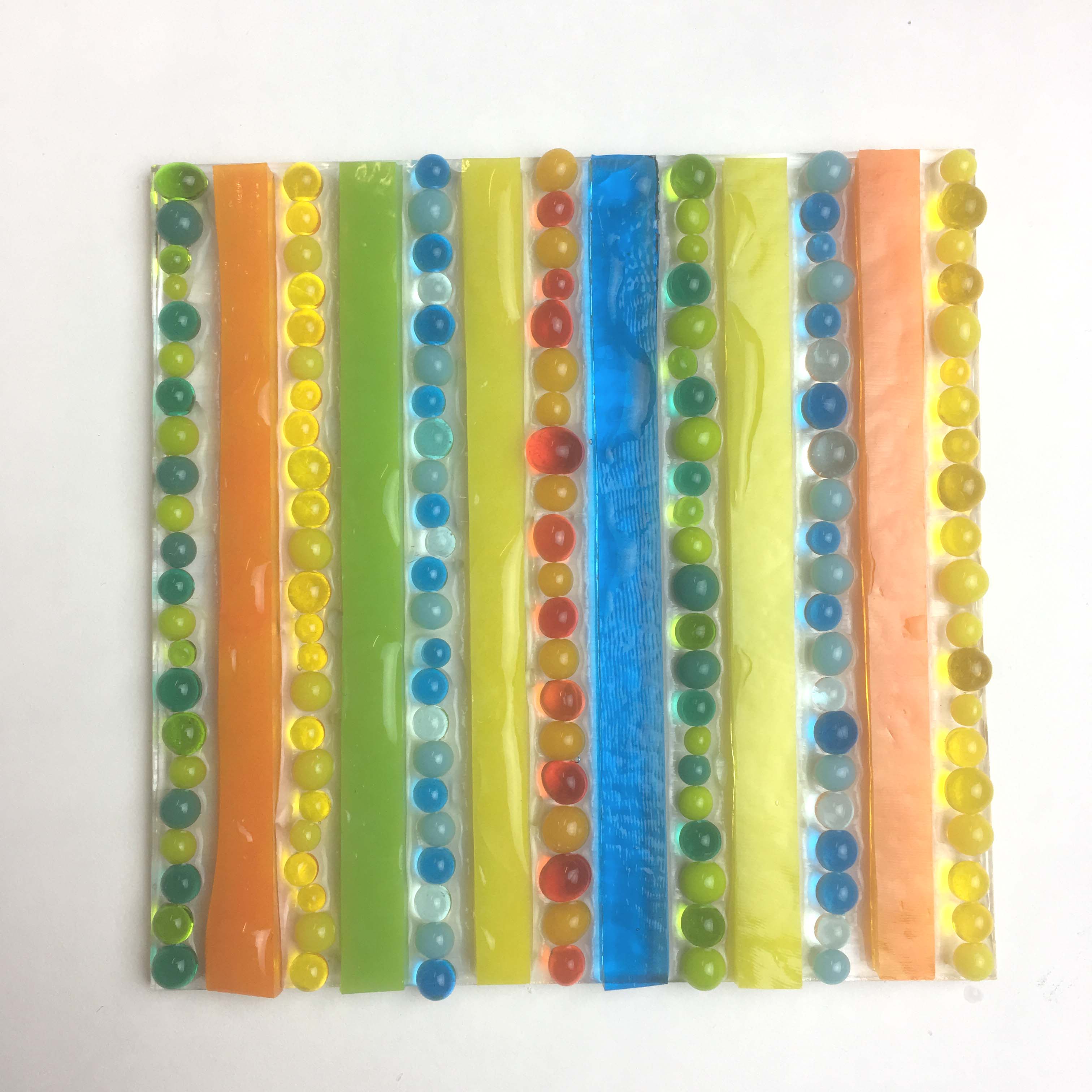 Striped Fused Glass Coasters – Hazelrock House